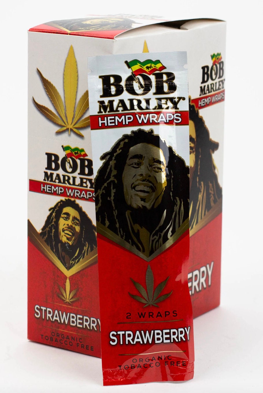BOB Marley Hemp Wraps Strawberry - Box – CITY LINE SMOKE SHOP
